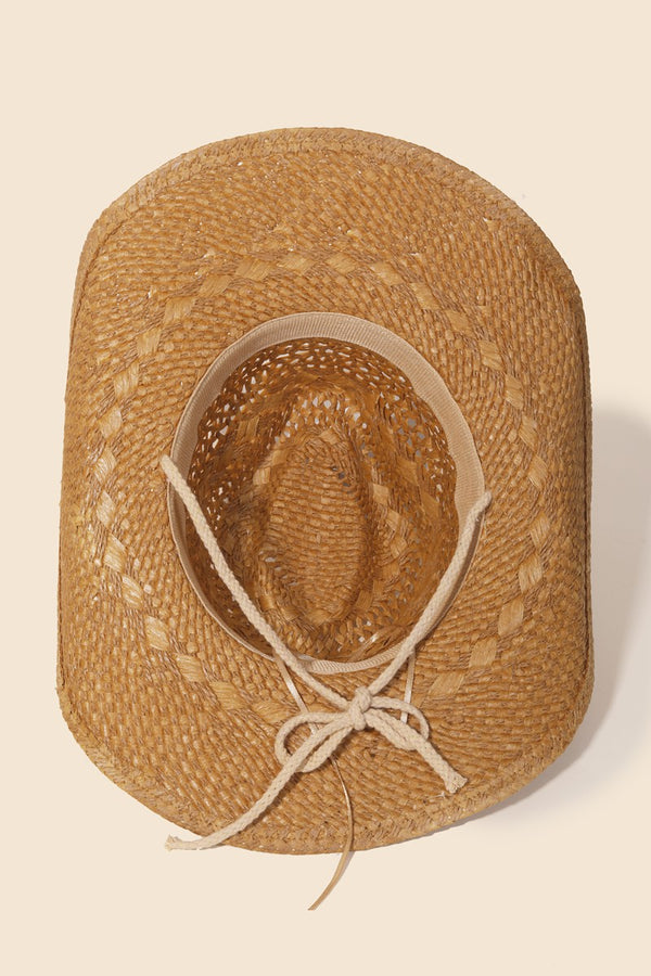 Straw Weave Cowboy Hat - Crush Clothing